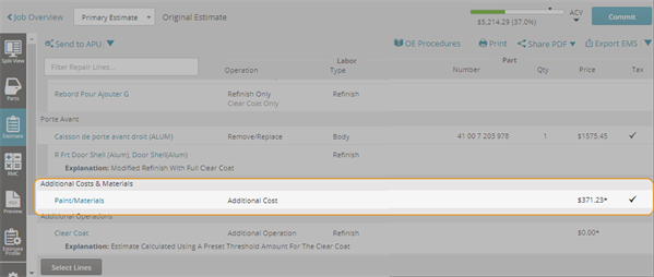 Use Refinishing Materials Calculator