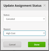 Update Assignment Status