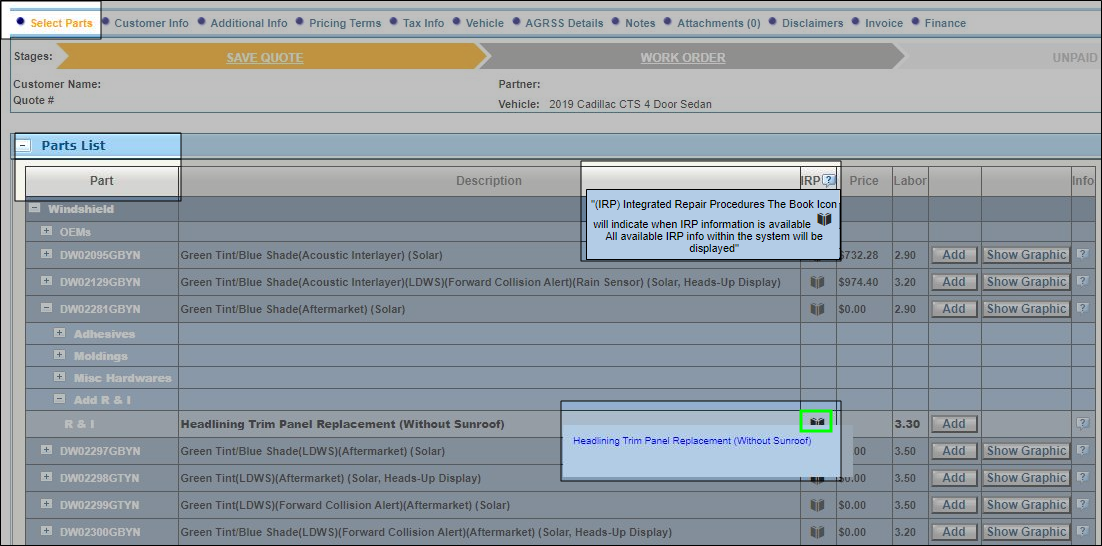 Integrated Repair Procedures - IRP's